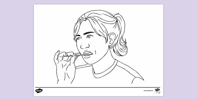 Swabbing Cheek Colouring Sheet Colouring | Colouring Sheets