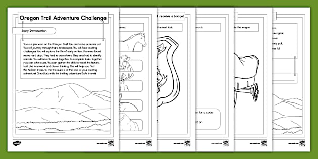 Oregon Trail Adventure Challenge for 1st-2nd Grade - Twinkl