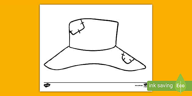 Scarecrow Hat Template Printable Coloring Pages Twinkl