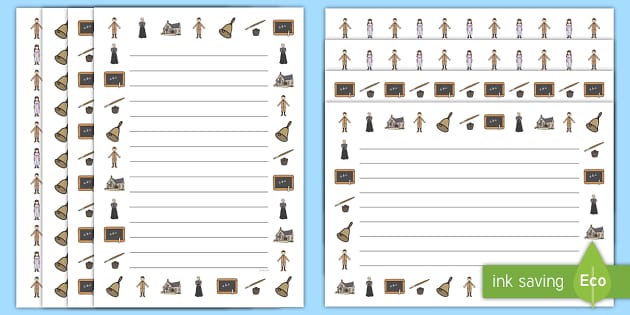 KS1 Schools in the Past Page Border Pack (teacher made)