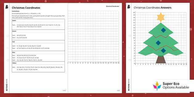 Easy Christmas Tree Coordinate Grid