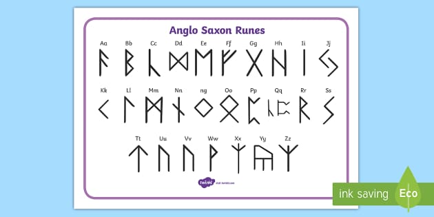 Anglo-Saxon Runes Word Mat - Anglo-Saxon Runes Word MatSaxons Runes Display