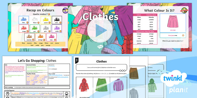 French clothing words - Let's Go Shopping: Clothes