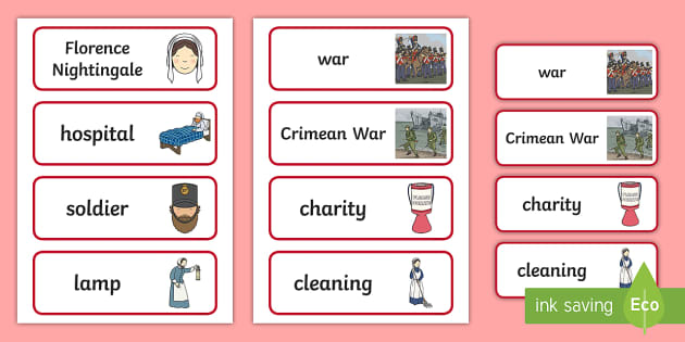 Florence Nightingale Word Cards (teacher made) - Twinkl