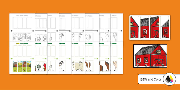 Farm Word Puzzles (teacher made) - Twinkl