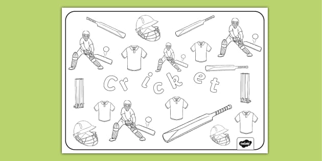 Cricket Doodle Colouring Page (teacher made) - Twinkl