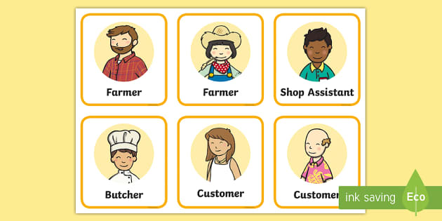 Farm Shop Role Play Badges Cut-Outs (teacher made) - Twinkl