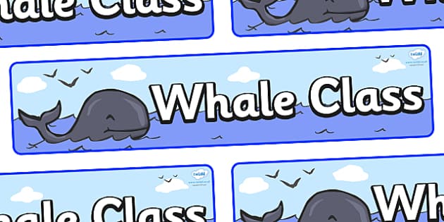 FREE! - Whale Themed Classroom Display Banner (teacher made)