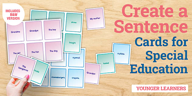 Create a Sentence Cards for Special Education