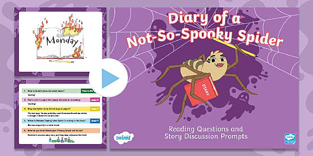 Diary of a Not-So-Spooky Spider Reading Questions Powerpoint