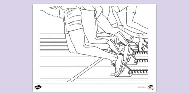 Start Of A Race | Colouring Sheets (teacher made) - Twinkl