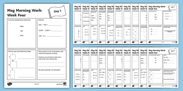 Third Grade May Morning Work Bundle (teacher made) - Twinkl