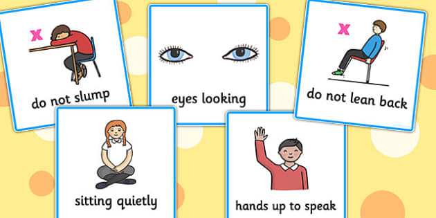 👉 Good Sitting Cards (teacher made)