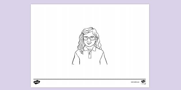 Girls Head Talking | KS1 Colouring Sheets | Twinkl Resources