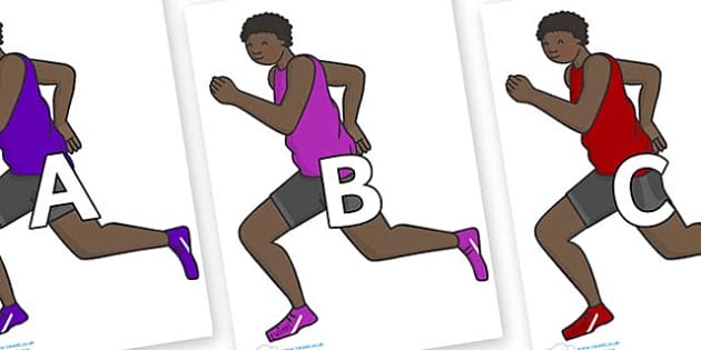 FREE! - A-Z Alphabet on Runners (teacher made) - Twinkl
