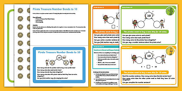👉 Number Bonds to Ten Chilli Challenges: Pirate Treasure