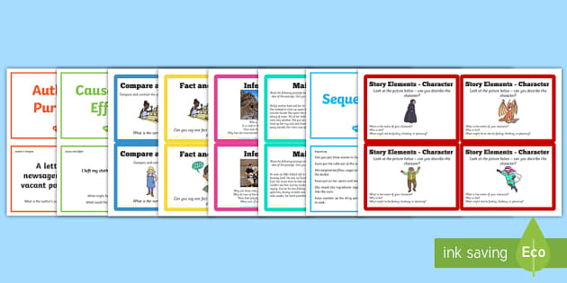 Guided Reading Skills Task Cards - guided, reading, skills, cards