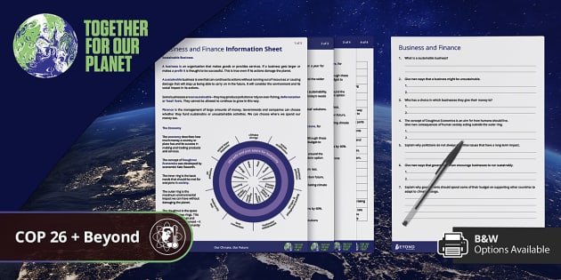 FREE! - COP27: Business and Finance Reading Comprehension Age 11+