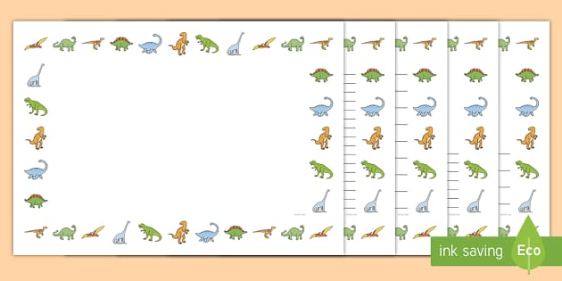 Landscape Dinosaur Page Borders (teacher made)