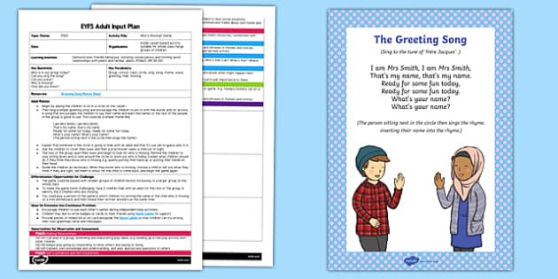 Eyfs Whos Missing Game Adult Input Plan Teacher Made