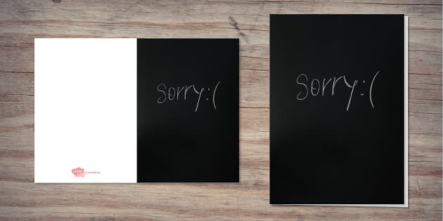 Sorry Chalkboard Card | Twinkl Party (teacher made) - Twinkl
