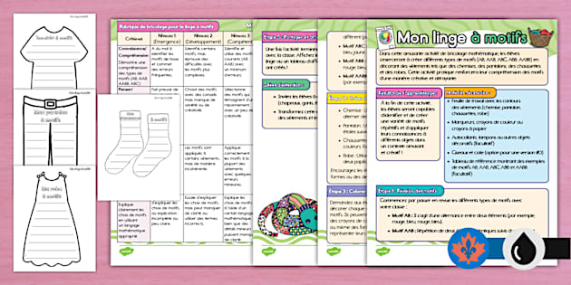 Grade 1 Patterning Craft French (professor feito) - Twinkl