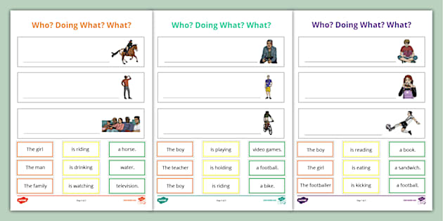 Older Learners Colourful Semantics: Who? Doing What? What?