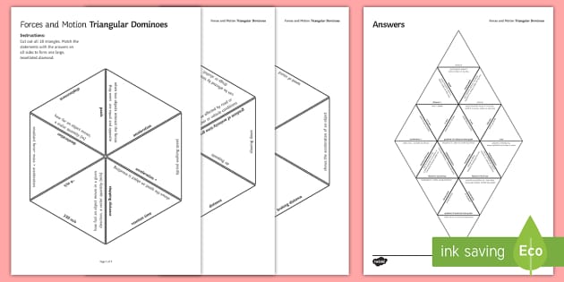 Forces and Motion Tarsia Dominoes (teacher made)