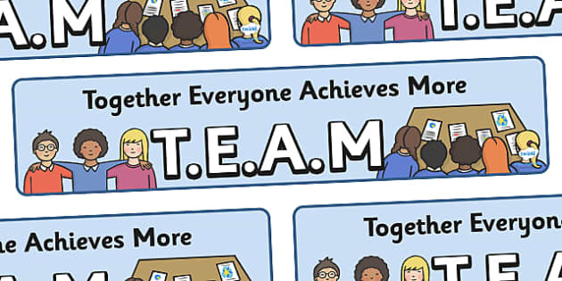 FREE! - TEAM together We Achieve More Display Banner - together we achieve