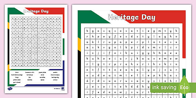 Heritage Day Word Search (teacher made) - Twinkl