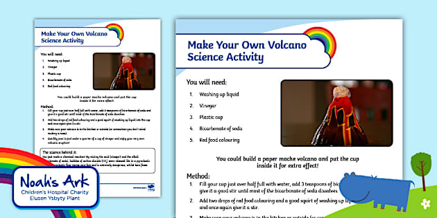 FREE! - Make Your Own Volcano Activity Instructions - Twinkl