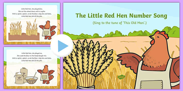 The Little Red Hen Number Song PowerPoint (teacher made)