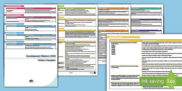 EYFS Development Matters 2020: Reception (New EYFS 2021)