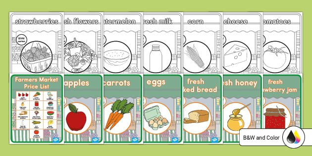 Farmer's Market Dramatic Play Price List Posters - Twinkl