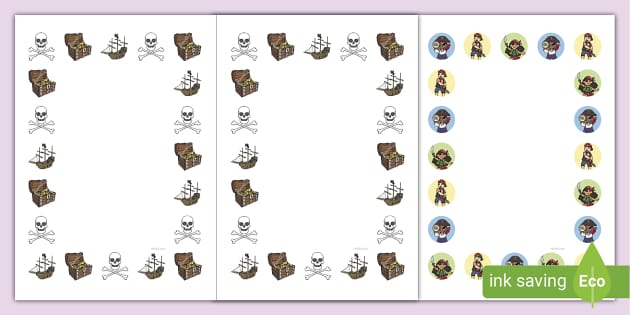 Pirate-Themed Card Inserts (teacher made) - Twinkl