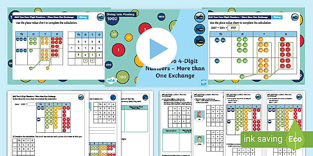 👉 Y4: Step 4 Add Two 4-Digit Numbers – More Than One Exchange 👉 Y4: Step 4 Add Two 4-Digit Numbers – More Than One Exchange