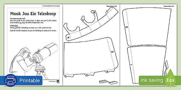 Maak Jou Eie Teleskoop (teacher made) - Twinkl Maak Jou Eie Teleskoop (teacher made) - Twinkl