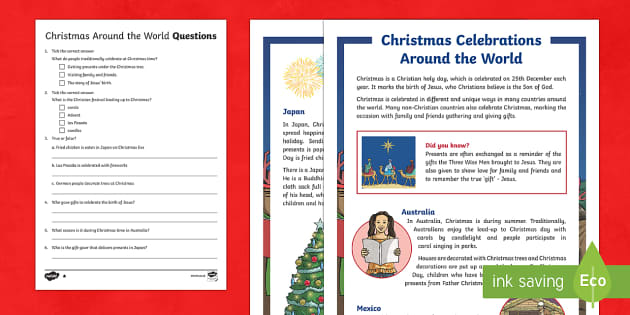Christmas Comprehension Year 5/6 - Global Festive Traditions