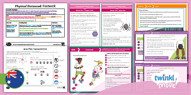 Move PE Years 3-4 Physical Distanced Multiskills Lesson 6: Footwork Lesson