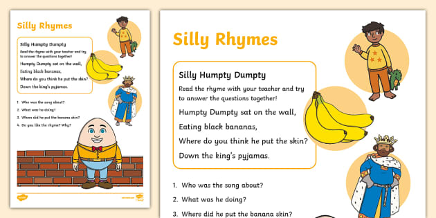 Language Skills: Silly Rhymes Foundation Stage - Twinkl