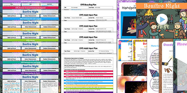 EYFS Bonfire Night Bumper Planning Pack (teacher made)