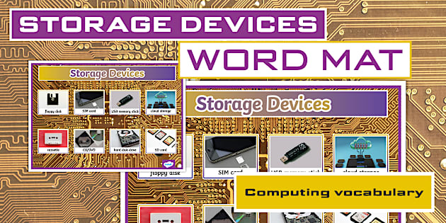 Storage Devices Word Mat