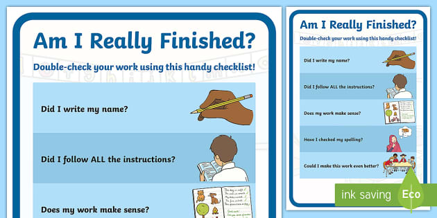 Am I Really Finished Display Poster teacher Made 
