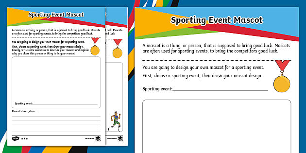 Design a Sporting Event Mascot - Activity (teacher made)