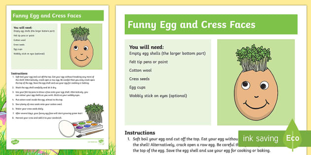 Easter Egg Funny Faces Activity (teacher made)