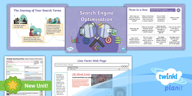 Computing: Strategic Searching Online: SEO Year 5 Lesson 6