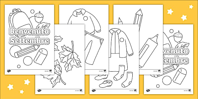 Fogli da colorare Il mio Primo Settembre - Twinkl