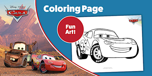 lightning mcqueen coloring page print