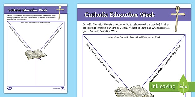 Catholic Education Week Y Chart Worksheet (teacher made)