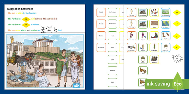 Colourful Semantics Ancient Greece Scene. (teacher made) Colourful Semantics Ancient Greece Scene. (teacher made)